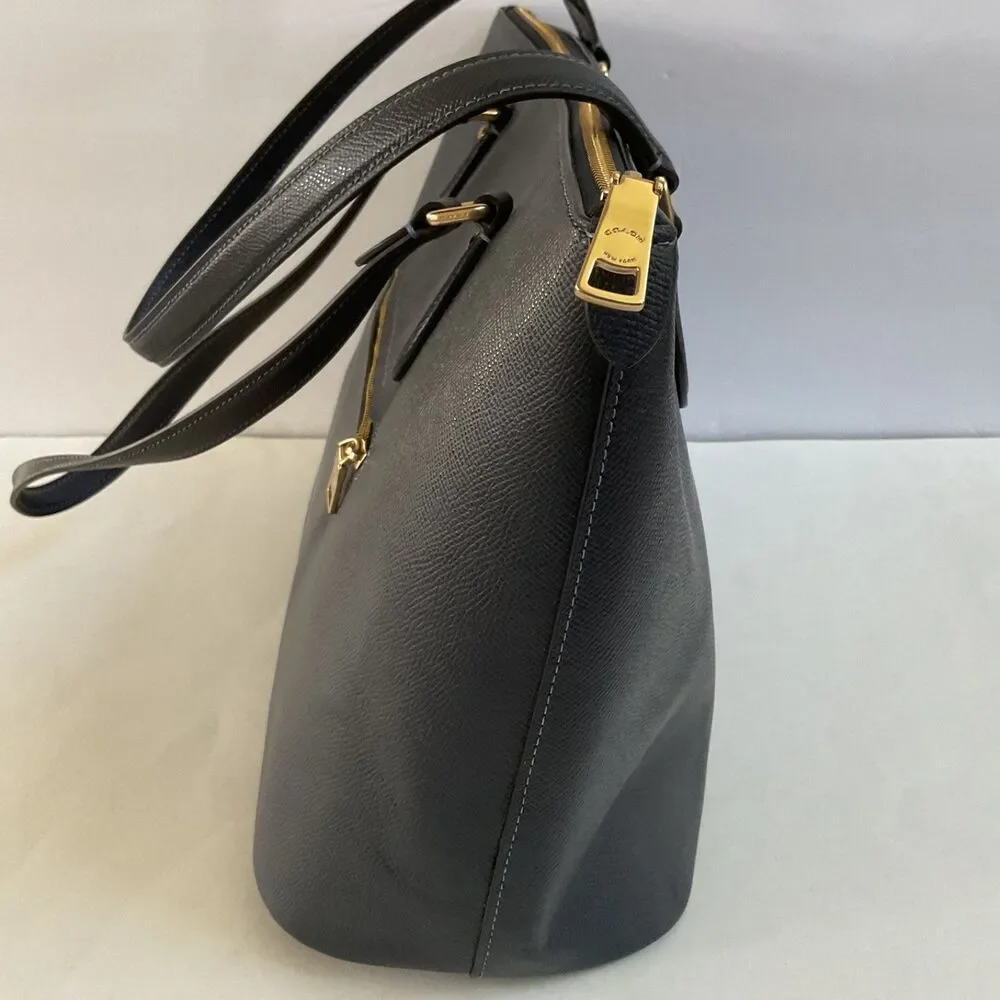 Coach | Bags | Coach Gallery Tote Bag Ch285 Crossgrain Leather Midnight ...